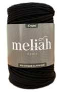 Fio Meliah Unique Classique 5mm - Preto - Rafa Tecidos e Aviamentos